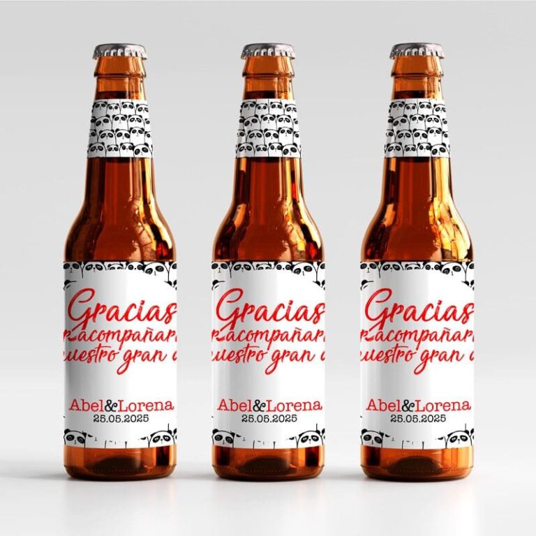 Etiqueta personalizada para cerveza. Modelo Hei!