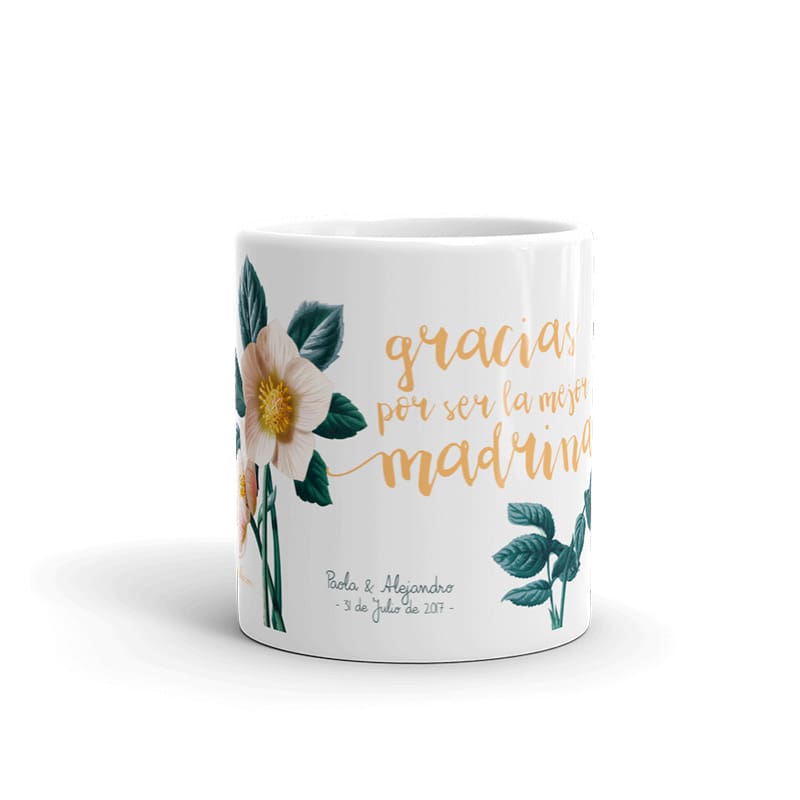 Taza de agradecimiento para madrinas de boda. Varios modelos.